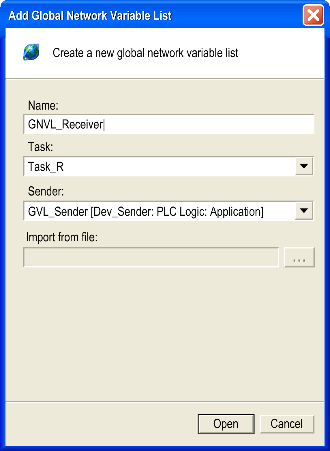 Configuring the Network Variables Exchange
